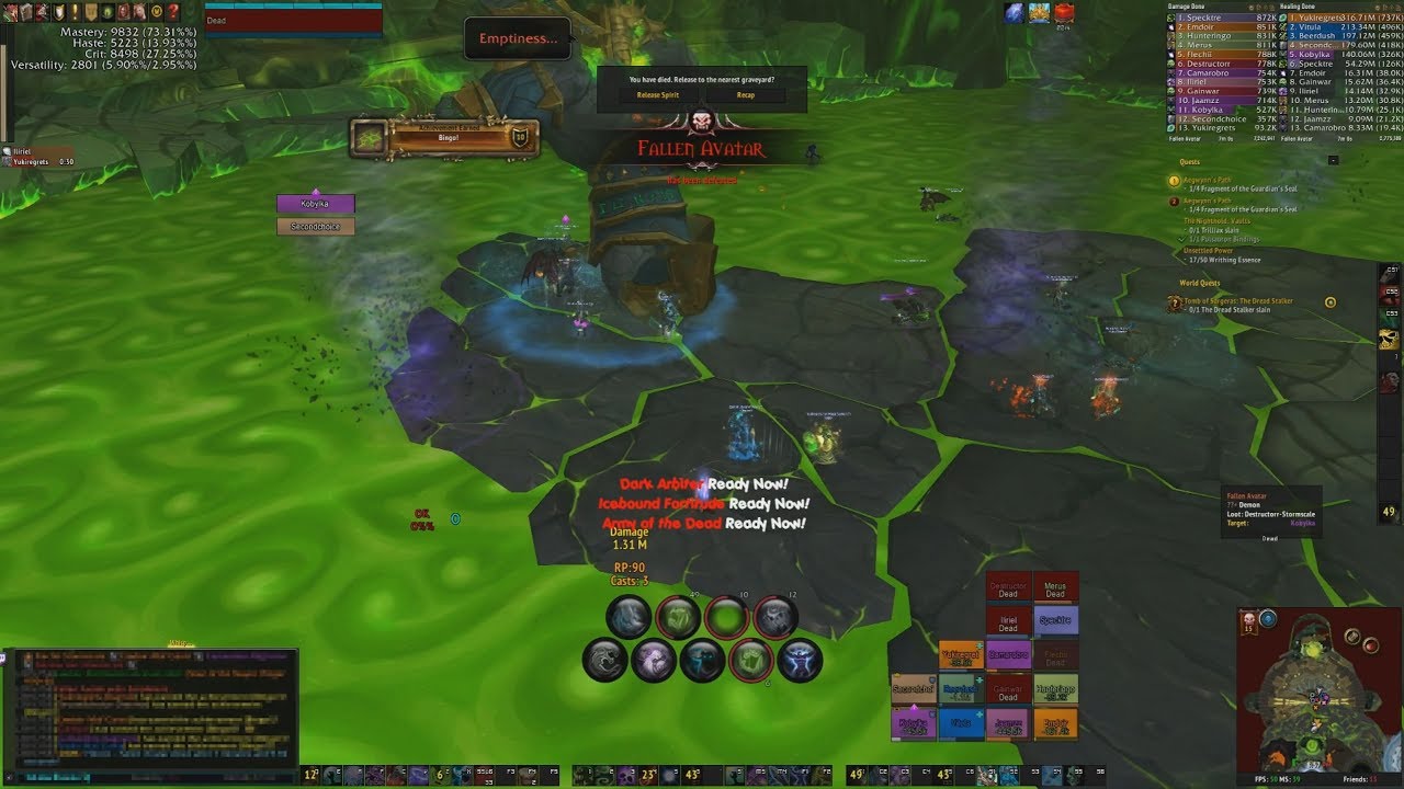 *kill* Heroic Fallen Avatar of Sargeras - Tomb of Sargeras Raid - YouTube