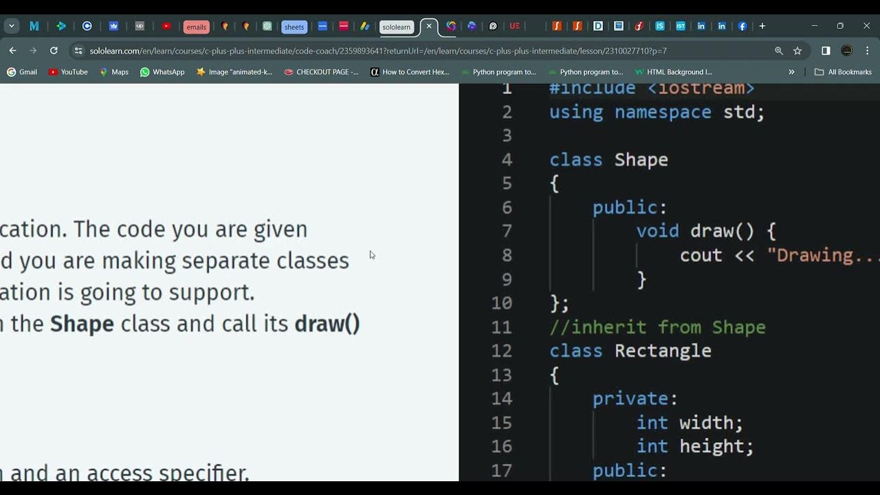 22 Inheritance C Intermediate Sololearn Youtube