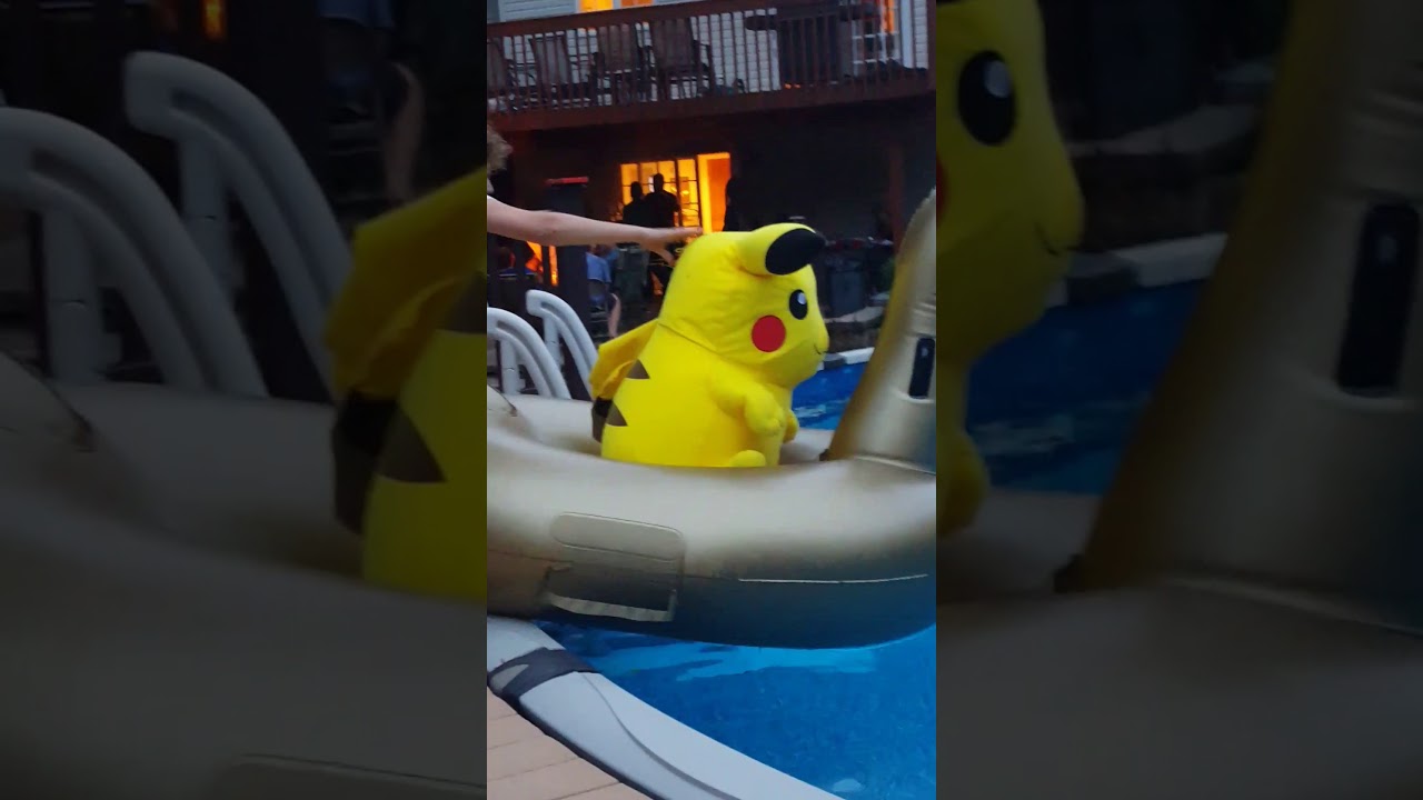 Pikachu goes for a swim - YouTube