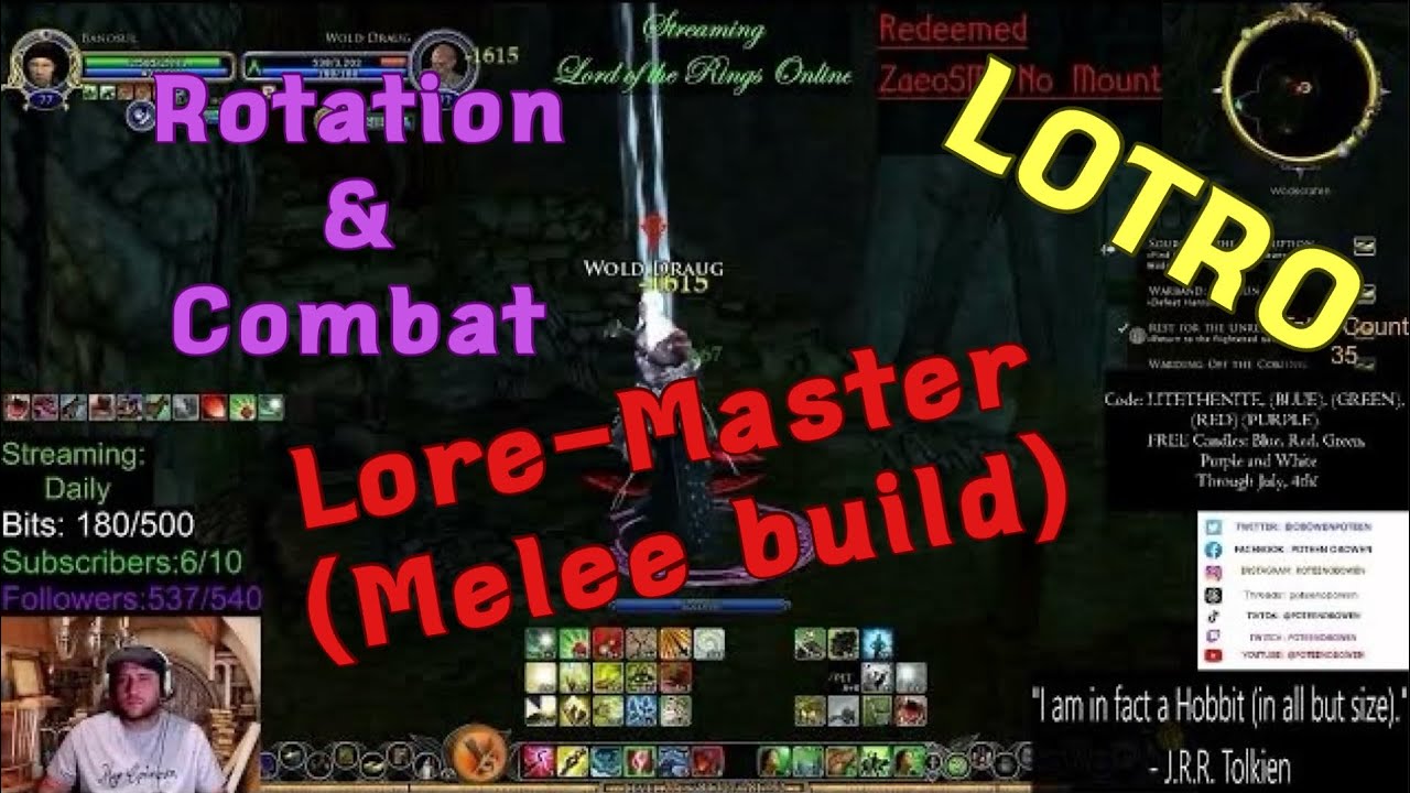 LOTRO: LORE-MASTER (melee build) throwing fists and staves around, with ...