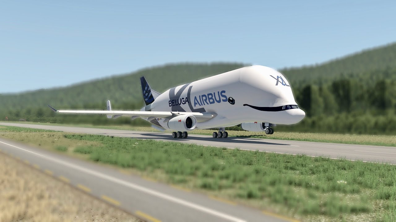 Flying The NEW Airbus Beluga XL - Yes, This Plane Actually Flies! - YouTube