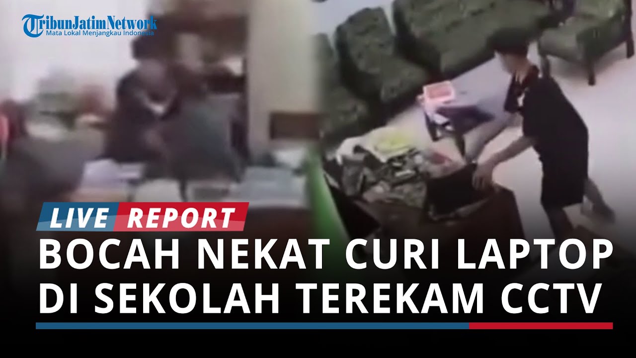 Bocil Curi Laptop di SDN 1 Panjeng Ponorogo, Rekaman CCTV Viral - YouTube