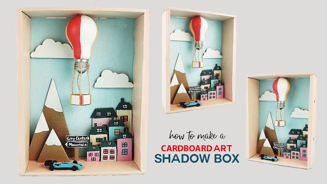 How to Make a Cardboard Art Shadow Box | Cardboard Craft Ideas ...