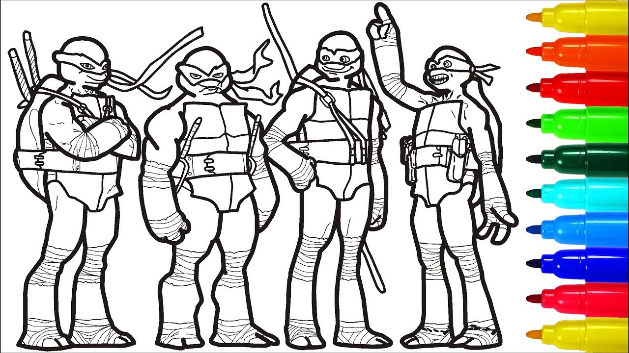TMNT Coloring Pages | Colouring Pages for Kids - YouTube