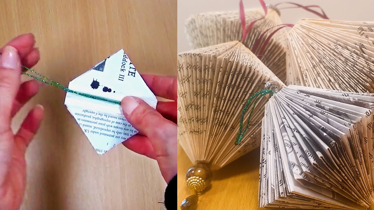 Book Bauble - Christmas decorations you can make at home - YouTube