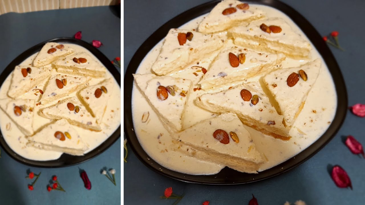 Bread Malai Sandwich By Fatima Cuisine| Quick Bread Dessert Recipe for ...