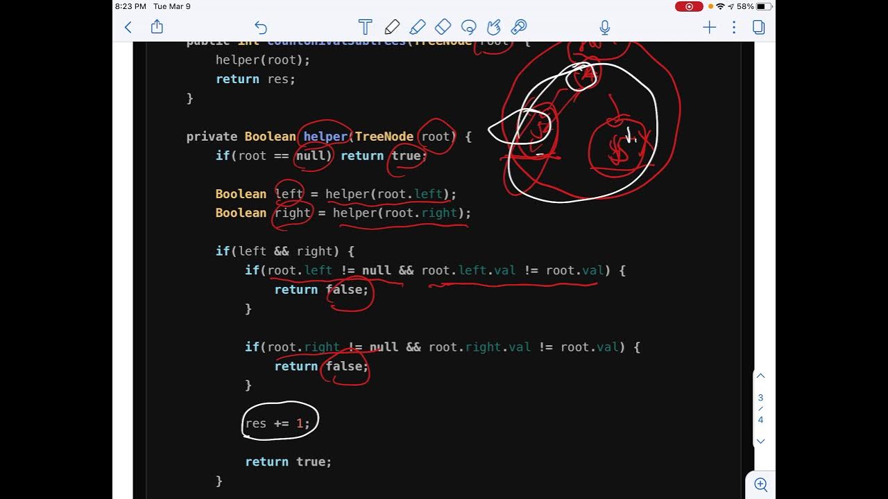 贾考博 LeetCode 250. Count Univalue Subtrees 你是我的唯一 - YouTube