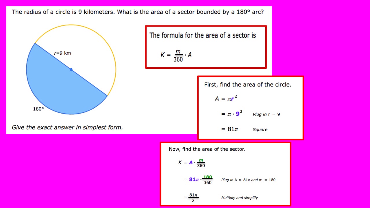 Area of Sectors of Circles - YouTube