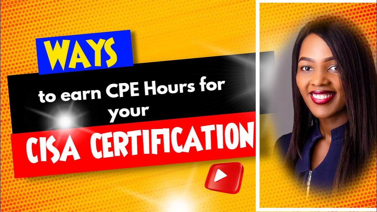 Ways to report you CPE Hours for your CISA Certification #certification ...