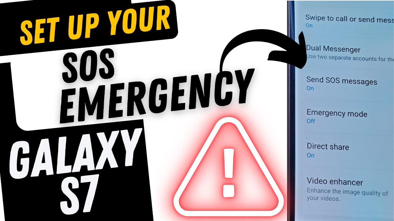 Full Guide - Set up the Emergency SOS on your Samsung Galaxy S7 - YouTube