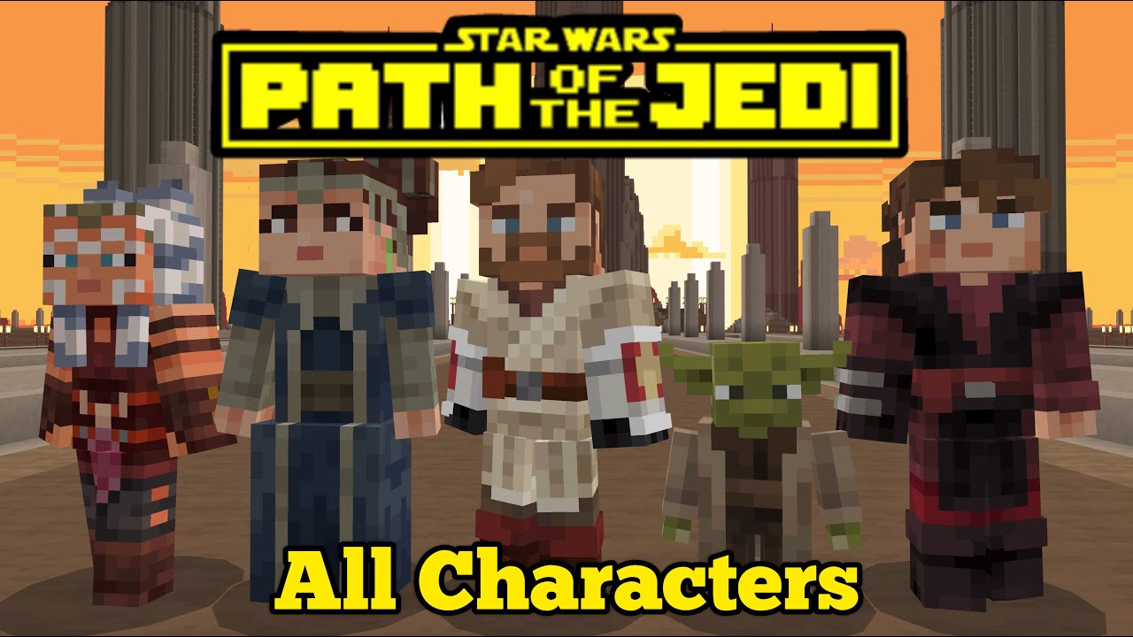 Minecraft Star Wars Path of the Jedi DLC - All Custom Characters - YouTube