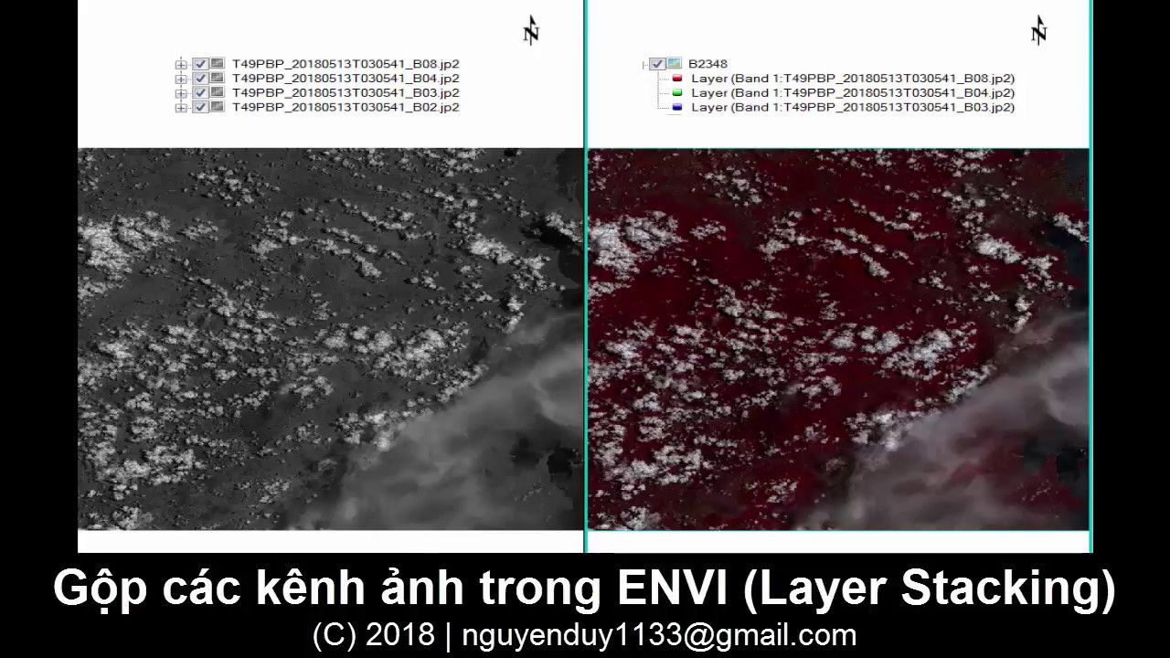 [ENVI] Gộp các kênh ảnh (Layer Stacking) - YouTube