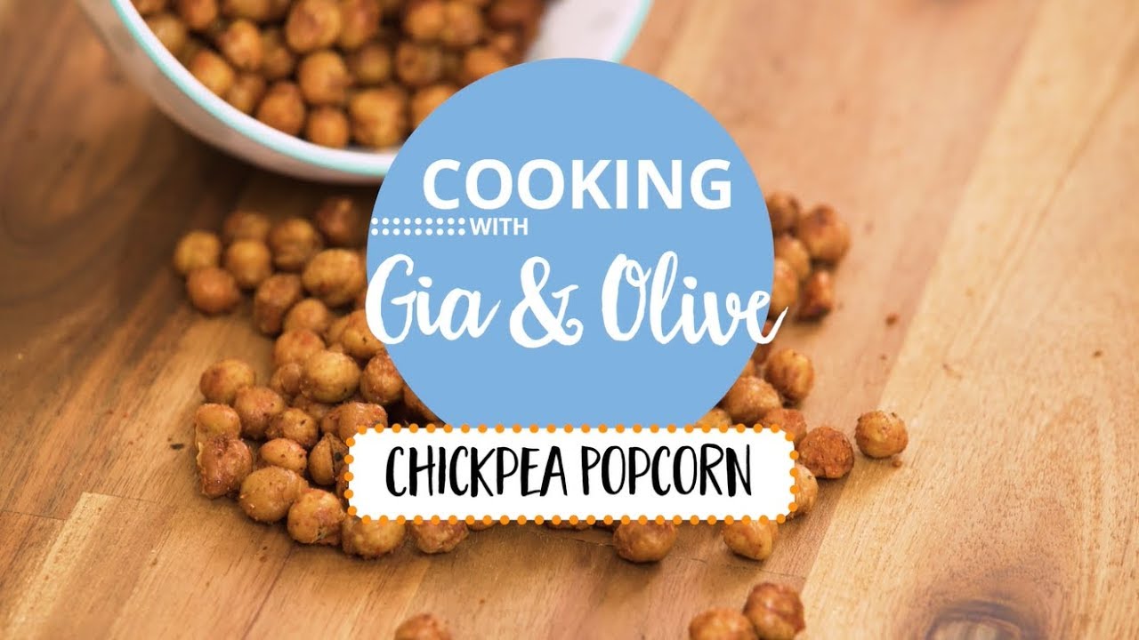 Chickpea Popcorn: Cooking with Gia and Olive - YouTube