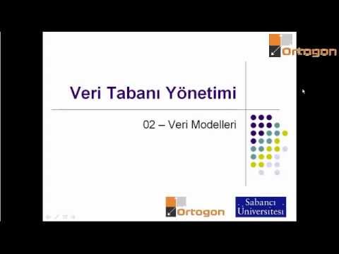 DB Ders2: Veri Modelleri (Ortogon)