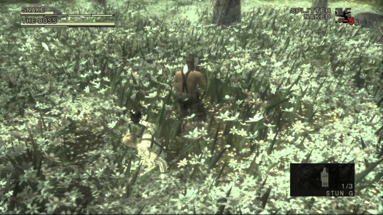 MGS3 HD The Boss E-Extreme Non-lethal No damage - YouTube