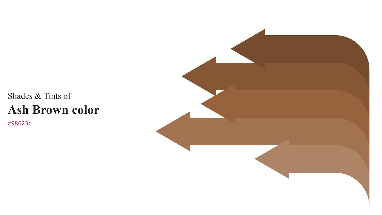 Shades & Tints of Ash Brown color #98623c A Warm Brown color #875735 ...