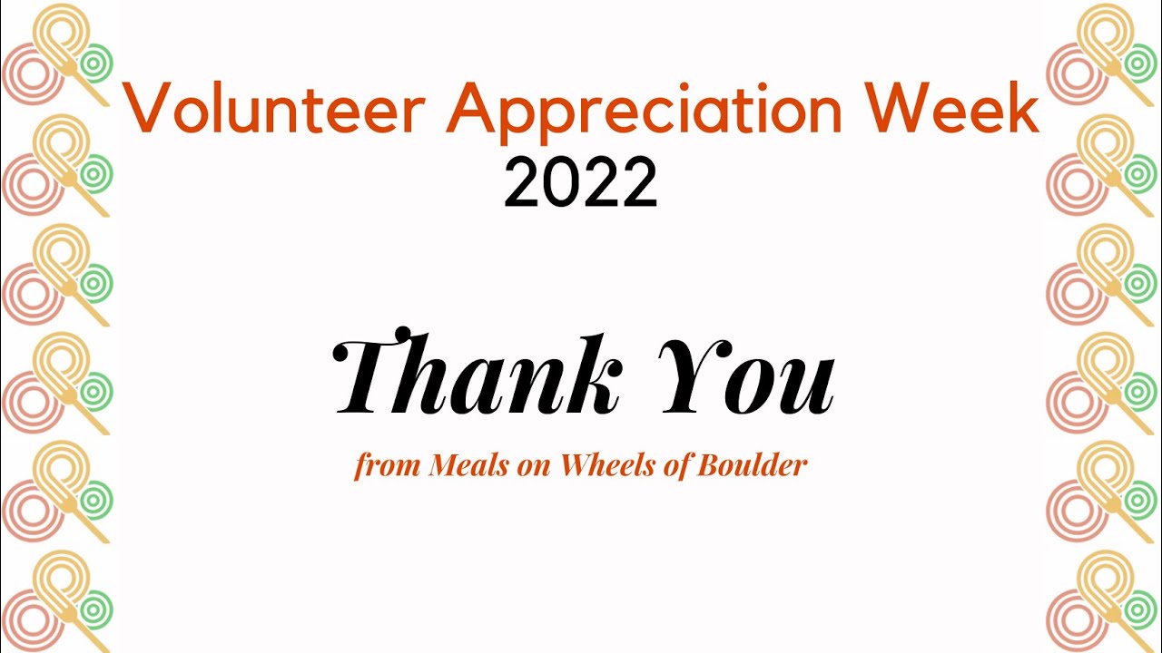 Volunteer Appreciation Week - Thank You Volunteers! - YouTube