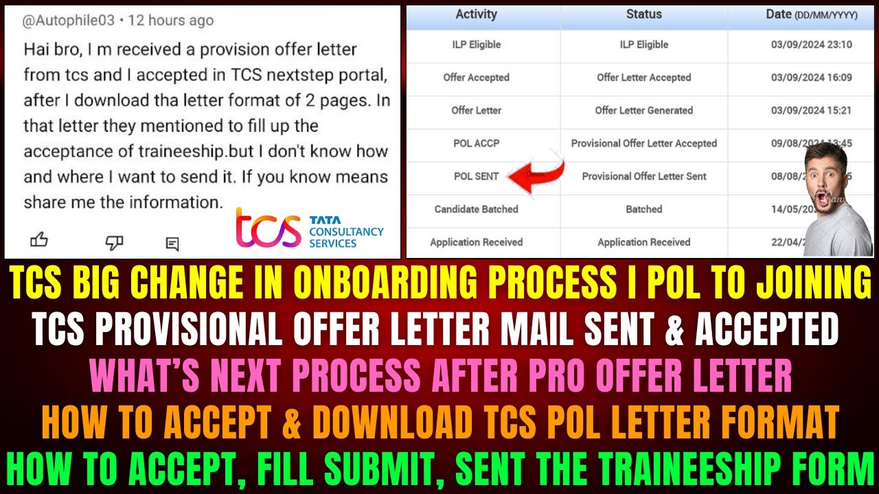 TCS Big Change Provisional Offer Letter | POL Acceptance Process | POL ...