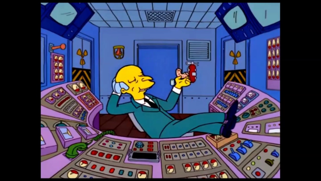 The Simpsons: Mr Burns as safety inspector - YouTube