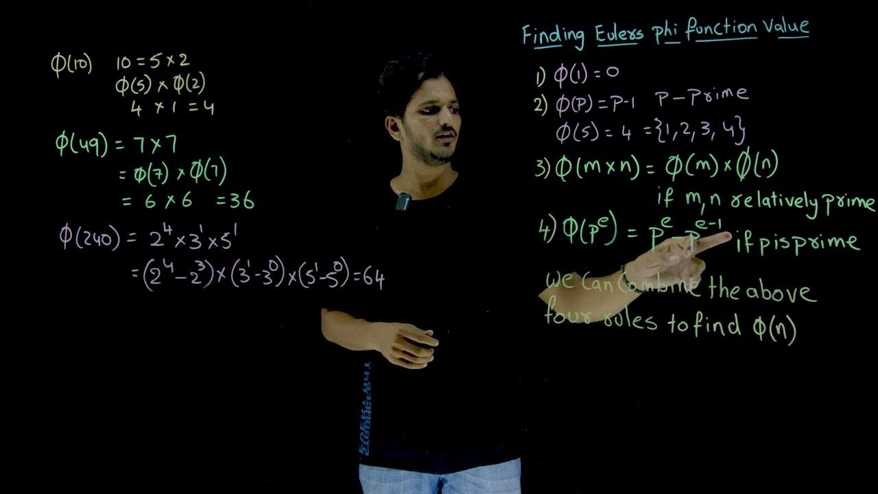 Finding Eulers Phi Function Value Example || Lesson 54 || Cryptography || - YouTube
