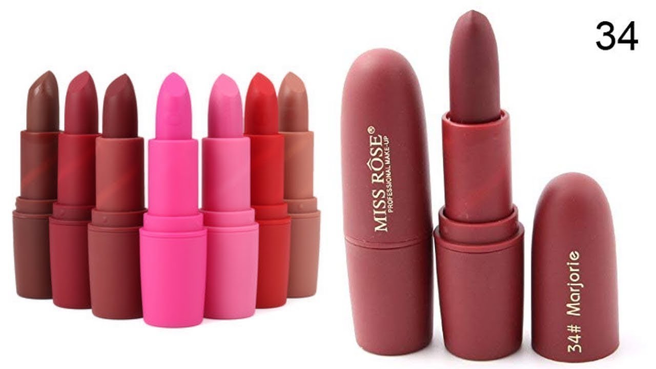 Miss Rose | Lipstick | 34 Marjorie | Dark Red | Rossetto Rosso Scuro ...