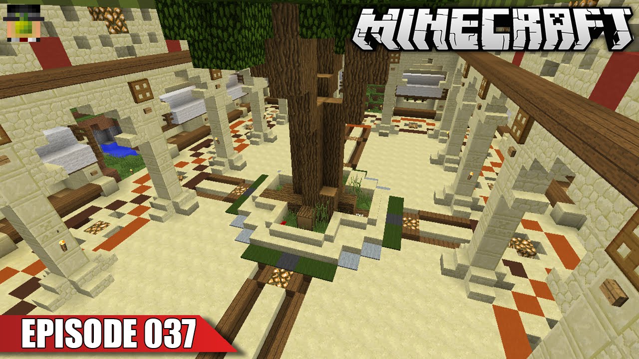 Minecraft: Bazaar Marketplace Courtyard Floor Design | Vanilla SSP (Ep ...