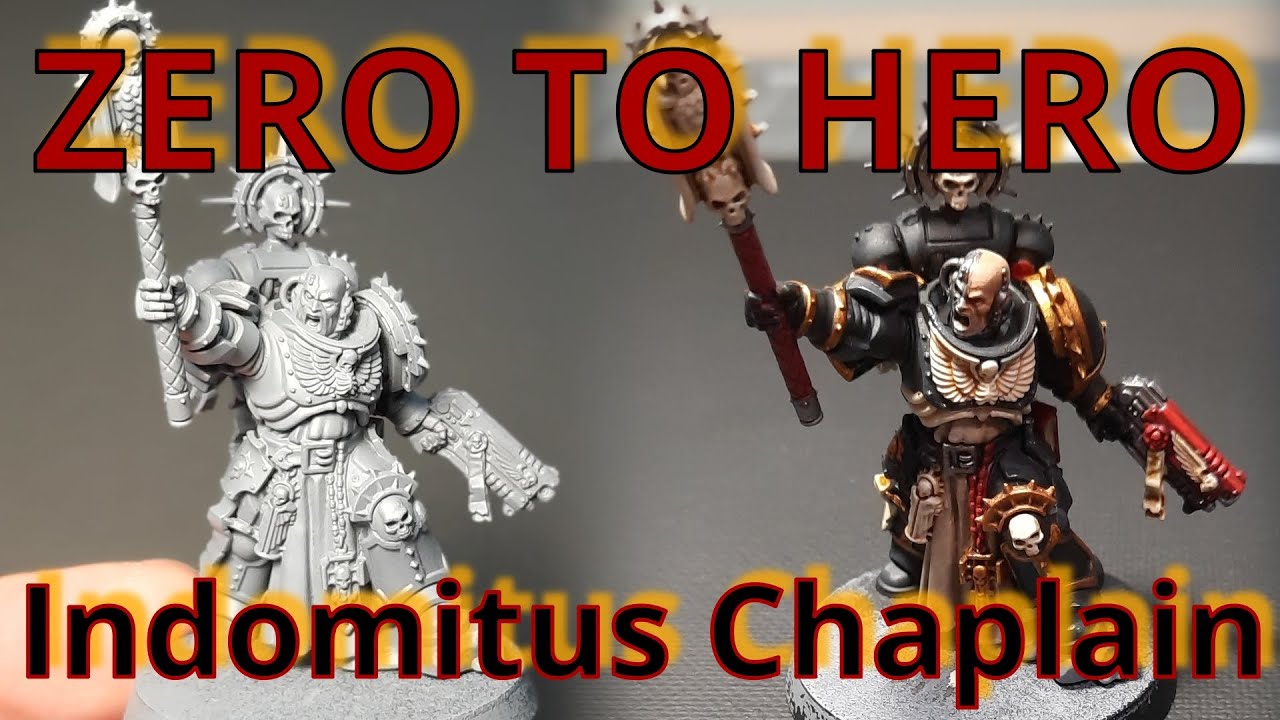 Painting a Space Marine Indomitus Chaplin - YouTube