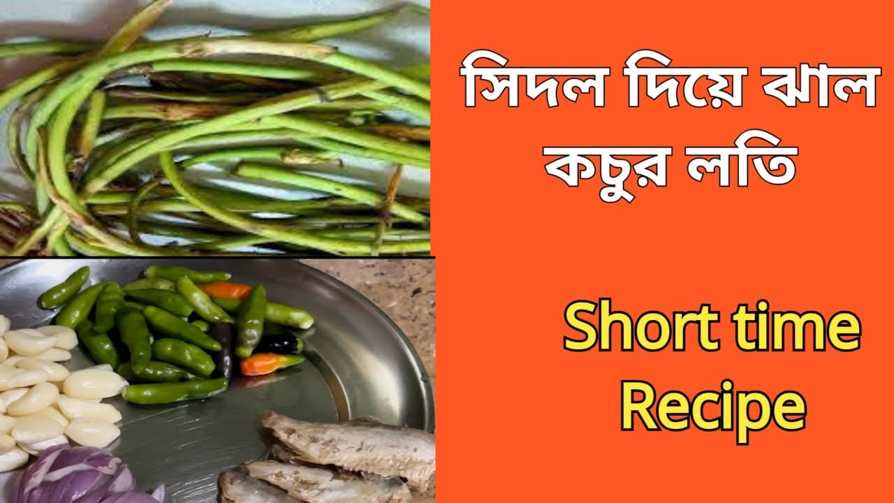 Sidol diye kachur loti,Bengali sidol recipe,Dry Fish - YouTube