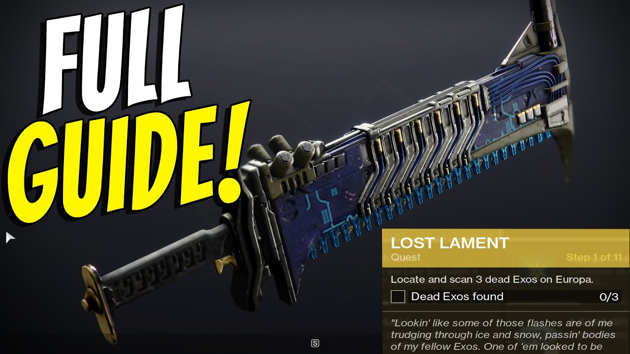 Destiny 2 Beyond Light | How to Get The Lament Exotic Sword - Fast ...