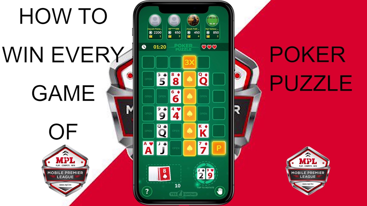 (Earn money in lockdown)Poker puzzle tricks | MPL Poker puzzle hack ...