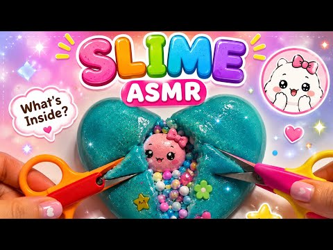 💙 Slime ASMR Unboxing! What’s Hidden Inside This Giant Heart Slime?