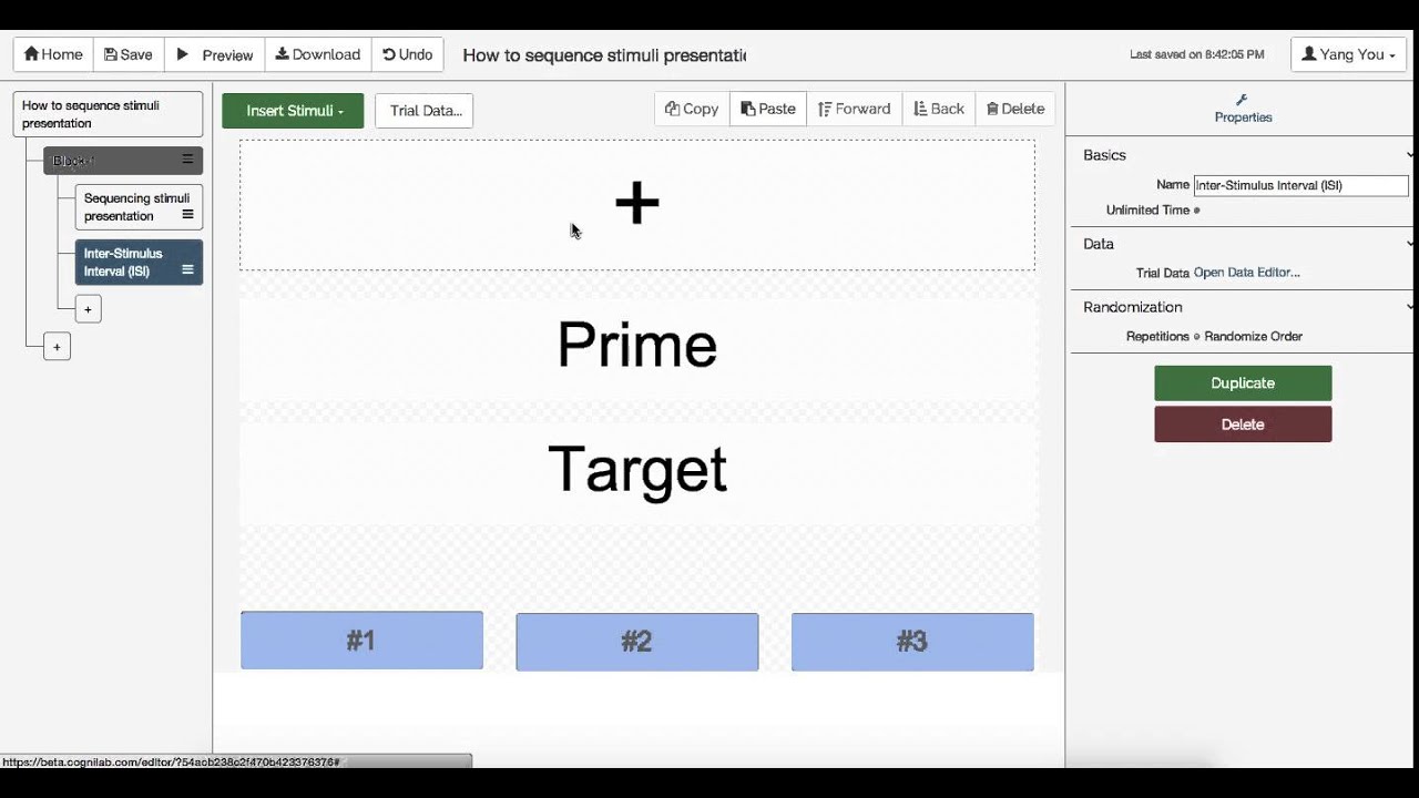 Cognilab | Sequencing stimuli presentation - YouTube