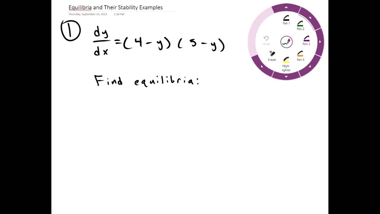 Equilibria and their Stability Example 1 | Calculus for Life Sciences | Griti - YouTube