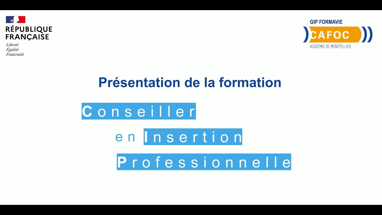 CIP (Conseiller en Insertion Professionnelle) - Présentation de la ...
