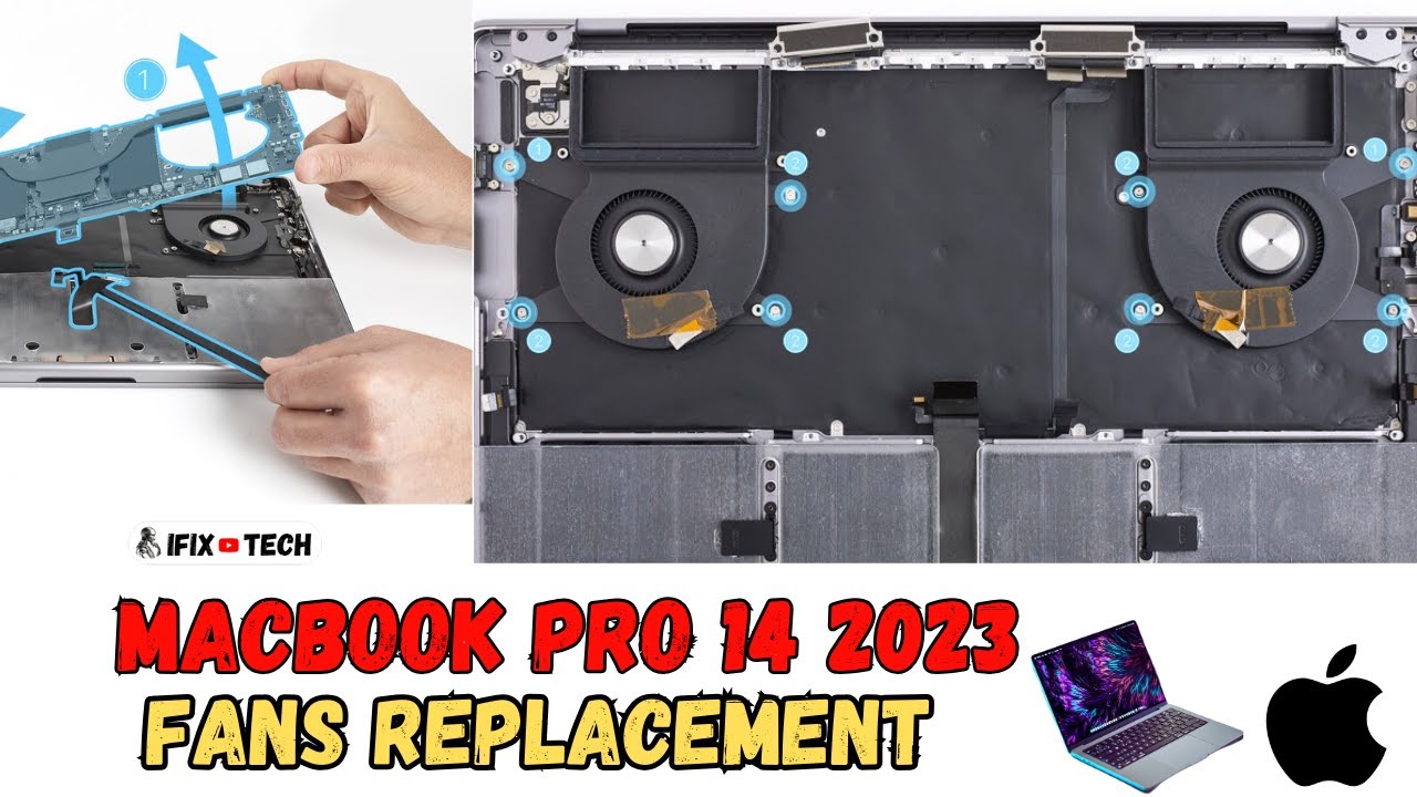 Apple MacBook Pro HOW TO Remove FANS - 14 Inch 2023 Step-by-Step Guide ...
