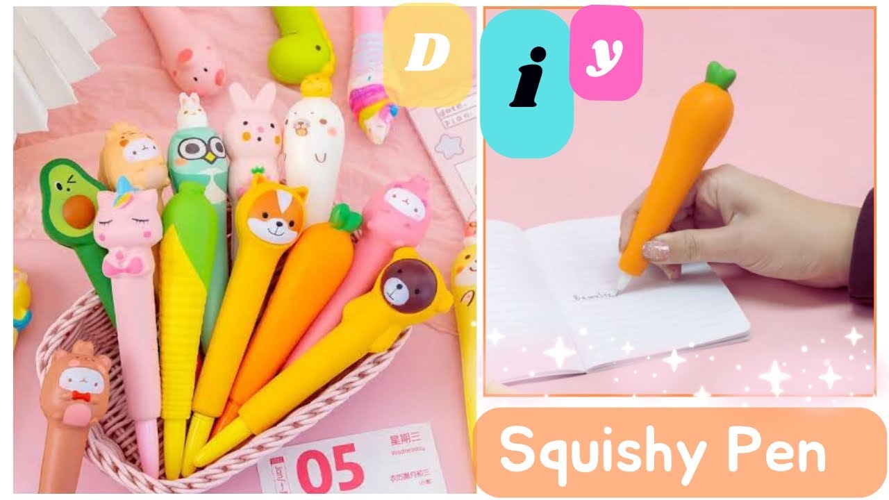 How to make kawaii squishy pen at home_Diy Squishy pen /Easy Craft ...
