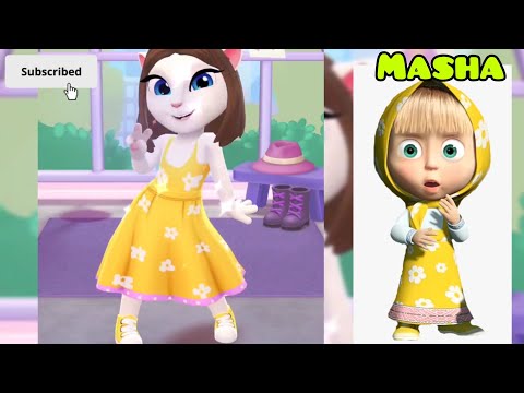 Angela Cosplay as Masha | Cute Masha & The Bear Inspired Look 🐻✨ #ytvideos #mashaandthebear #gaming 