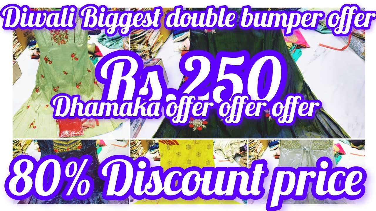 Diwali Biggest Double Bumper Offer || ₹.250, Anarkali dress/One Piece ...