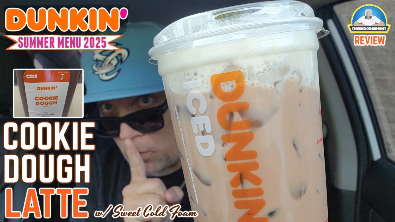 Dunkin'® Cookie Dough Latte Review! 🍪☕ | 2025 Summer Menu ...