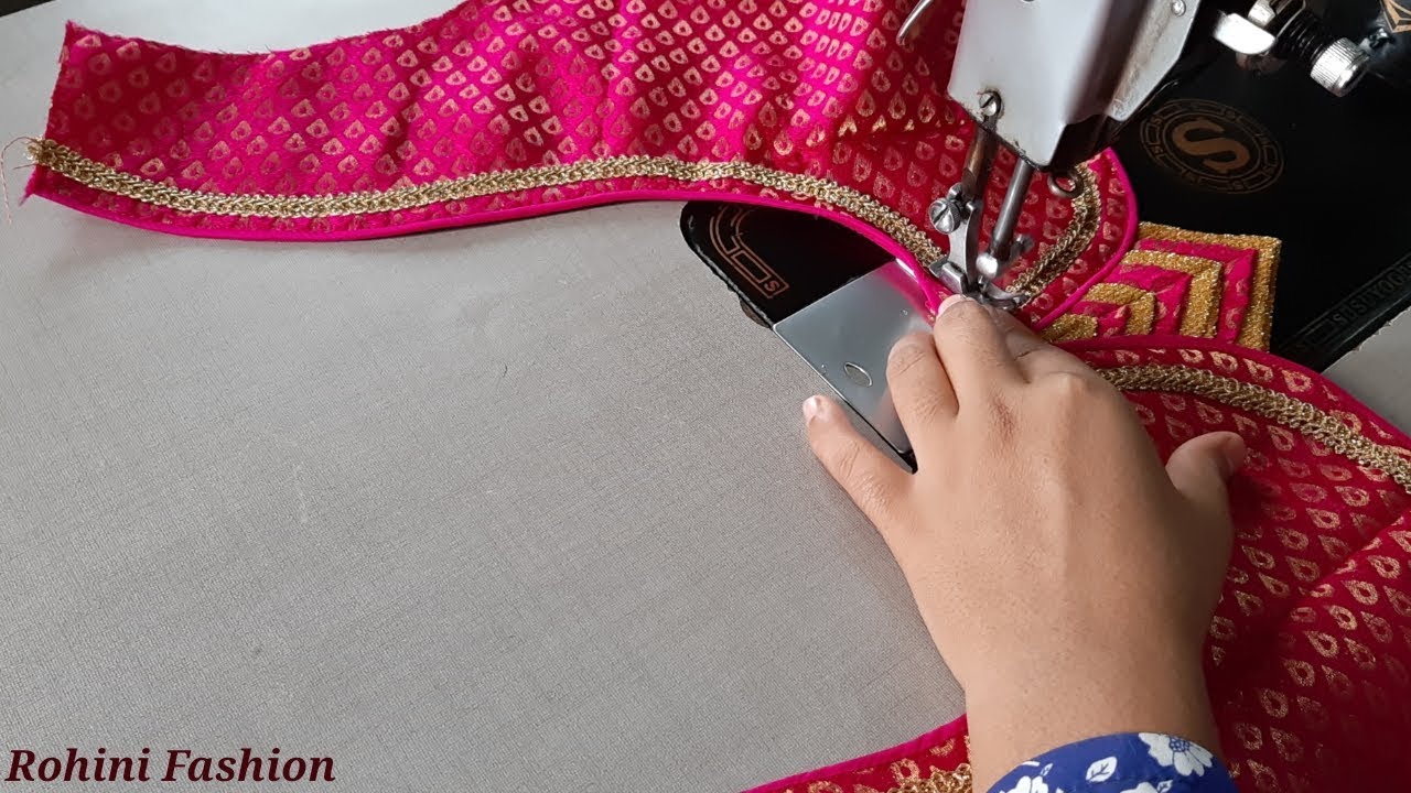 Beautiful patchwork blouse back neck design|cutting and stitching back ...