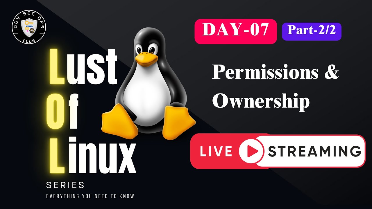 Day‑7 Linux Tutorial (2025): Permissions & Ownership | Beginners to ...