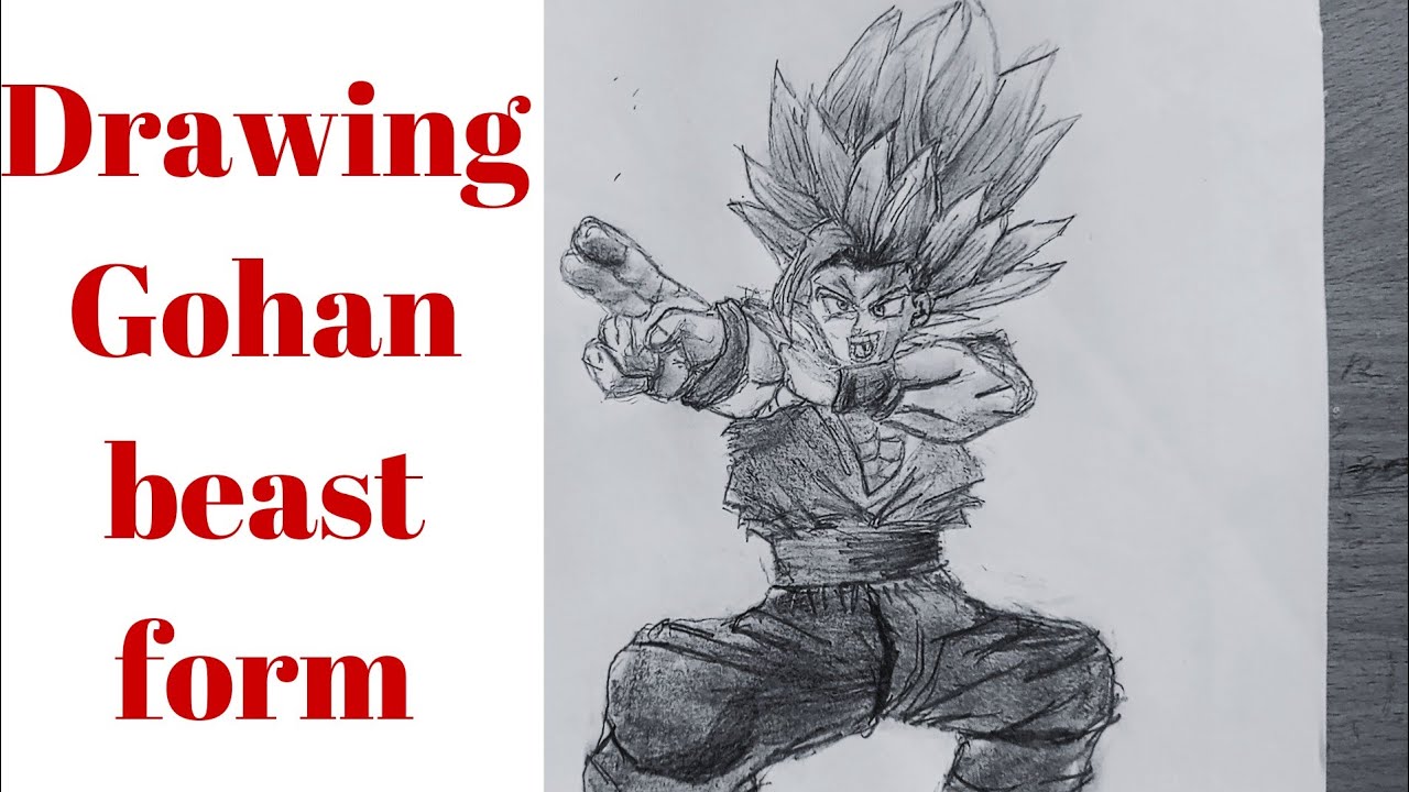 Drawing Gohan beast form@Masked boy - YouTube