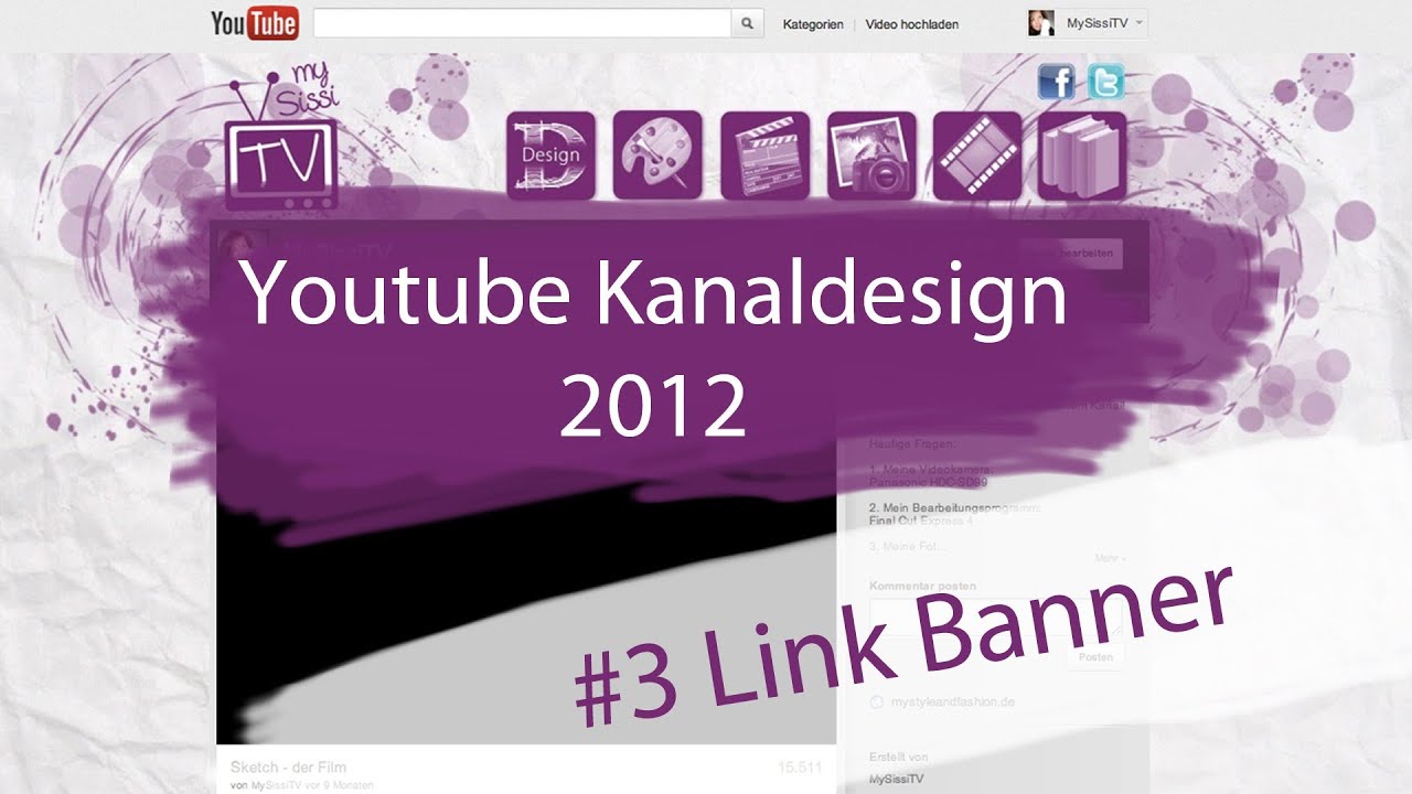 Youtube Kanaldesign 2012 #3 - Banner Links - YouTube