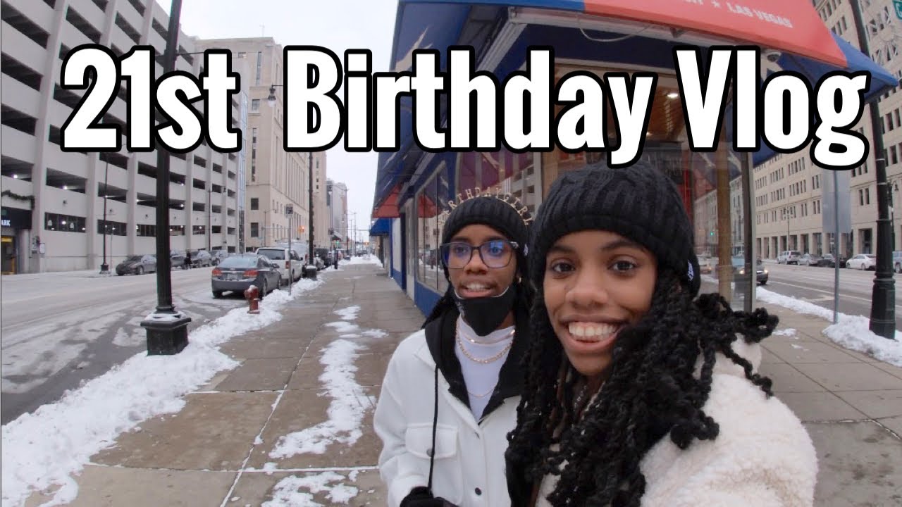 Our 21st Birthday Vlog | Downtown Detroit + Shopping and Mister Dips ...
