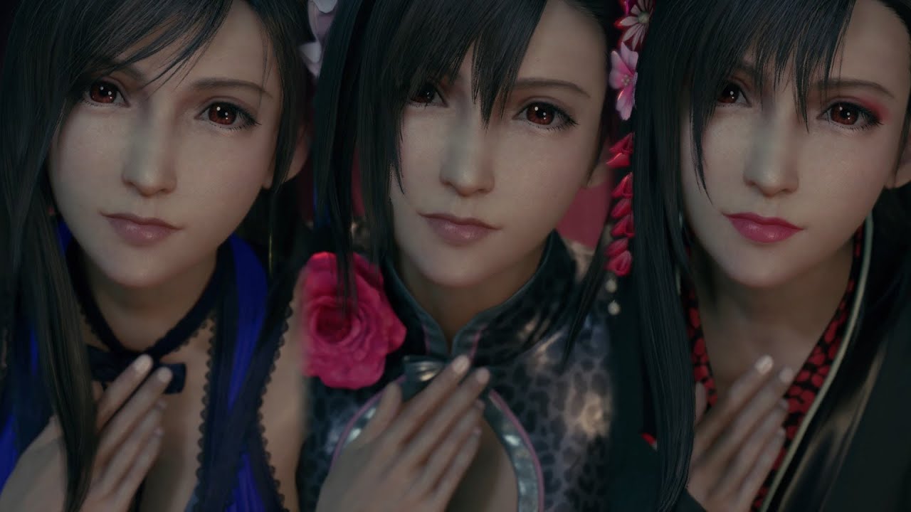 [Final Fantasy VII Remake] Tifa All Dress Cutscene - YouTube