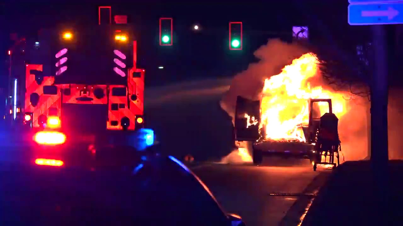 AMR Ambulance Fire - YouTube