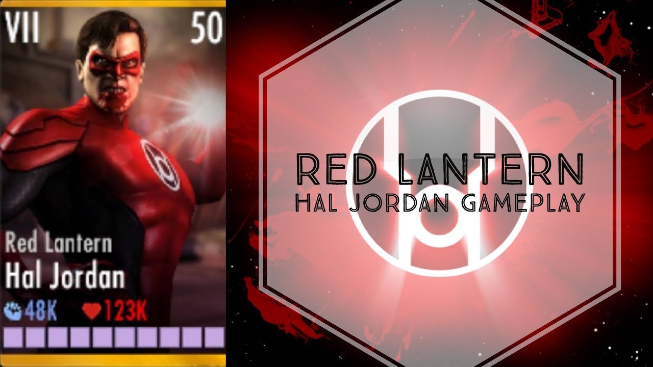 Injustice Gods Among Us Red Lantern Hal Jordan Gameplay Elite VII - YouTube