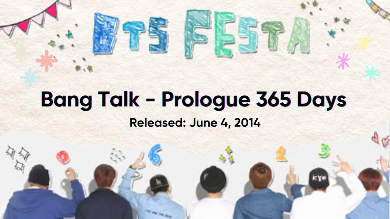 BTS FESTA 2014 JUNE 4: BANG TALK - PROLOGUE '365 DAYS' - YouTube