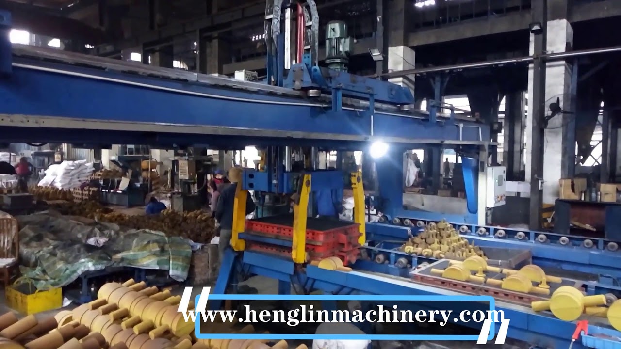 Hydraulic Automatic Static Pressure Sand Casting Molding Machine - YouTube