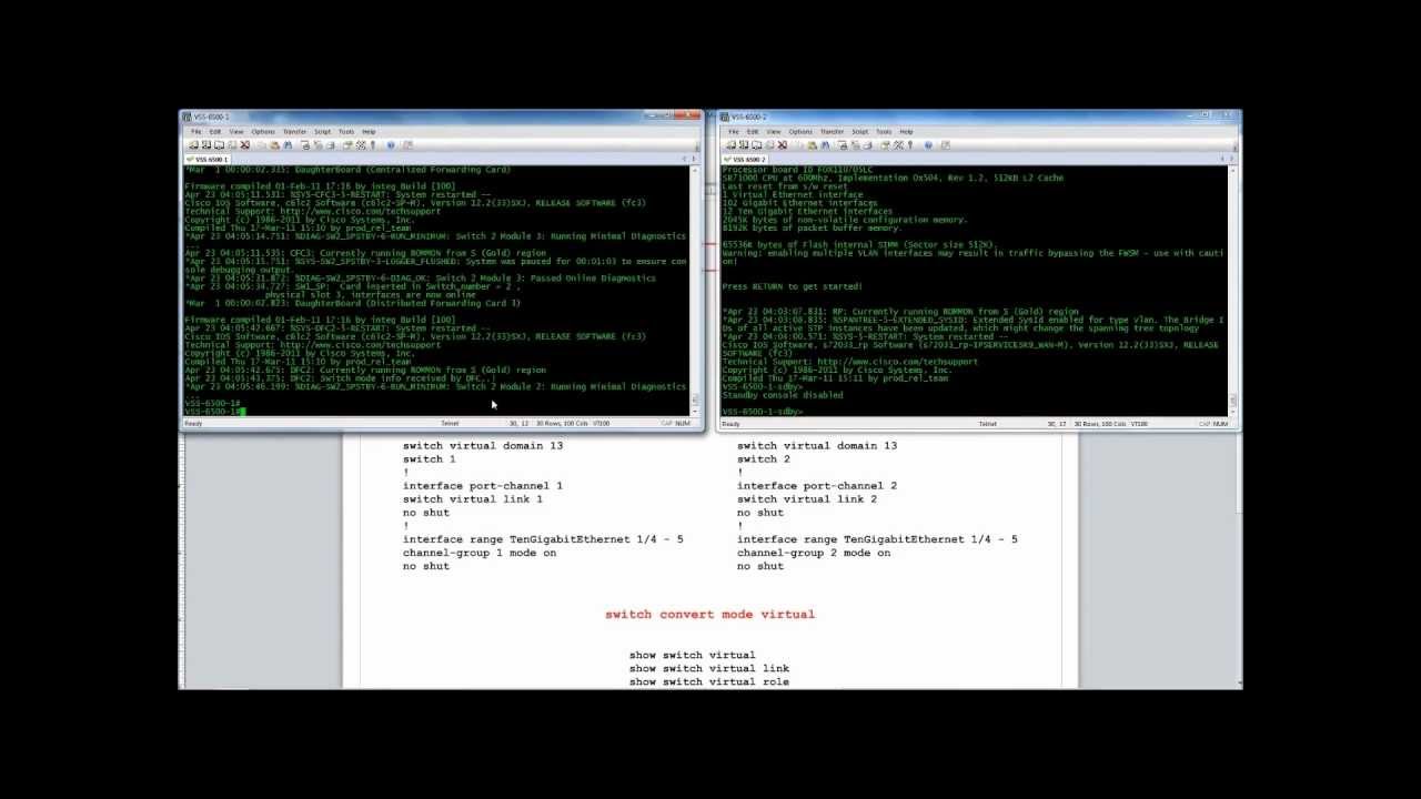 Configuring Cisco 6500 Virtual Switching System (VSS) - YouTube